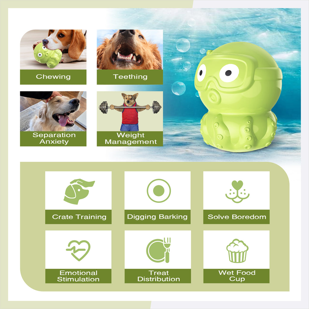 KADTC 3 in 1 Large-Size Octopus Dog Fillable Lick Treat Toy,Long-Lasti ...
