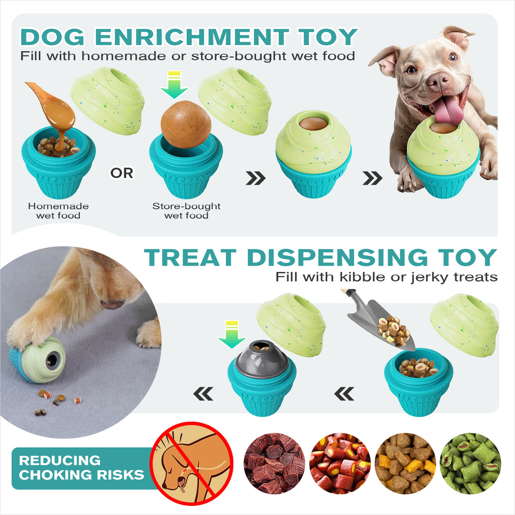 KADTC 3 in 1 Large-Size Durable Dog Fillable & Frozen Lick Treat Toy N ...