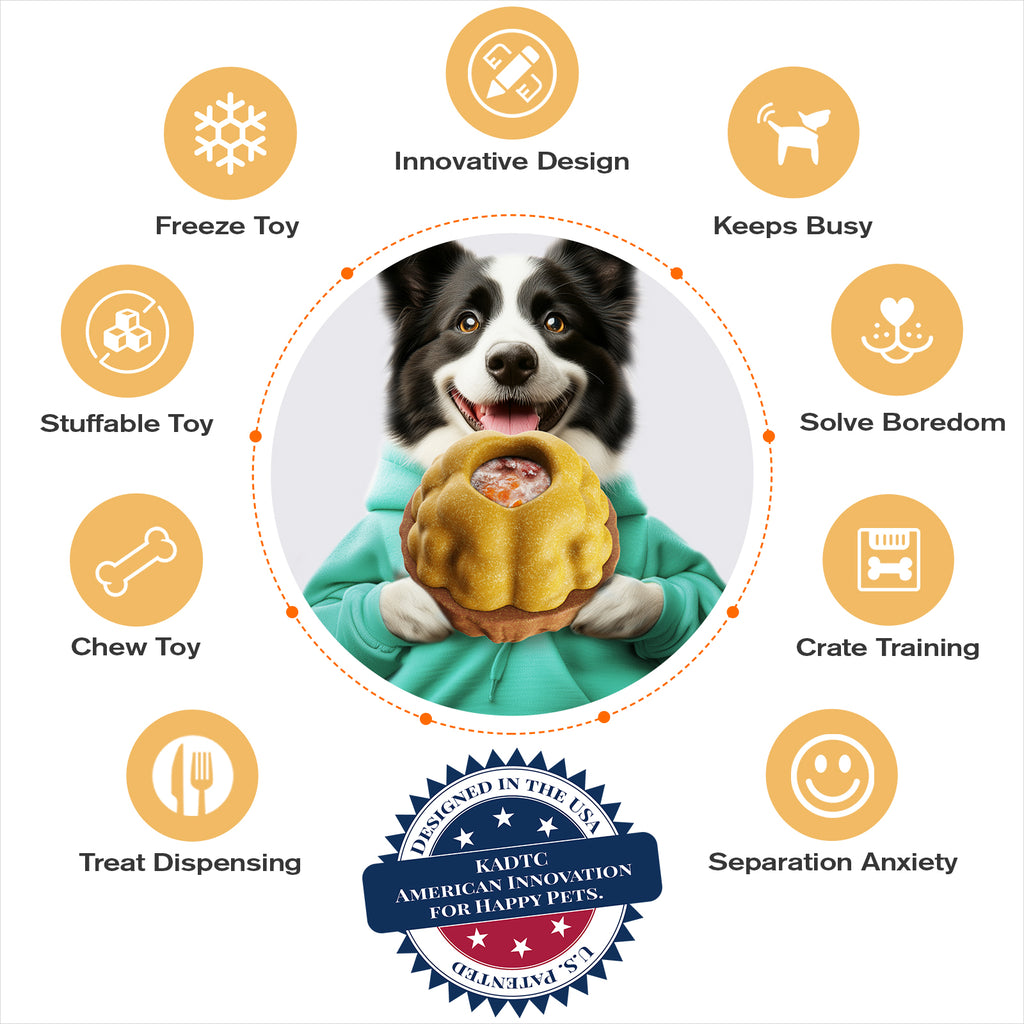 KADTC All in ONE 3 in 1 Durable Dog Fillable Toy & Frozen Lick Treat T ...