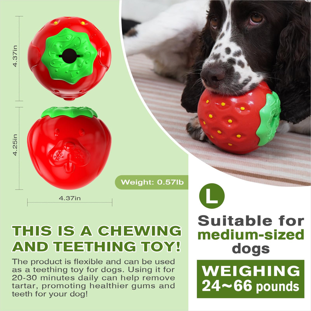 KADTC 3 in 1 Large-Size Strawberry Dog Fillable Lick Treat Toy,Long-La ...
